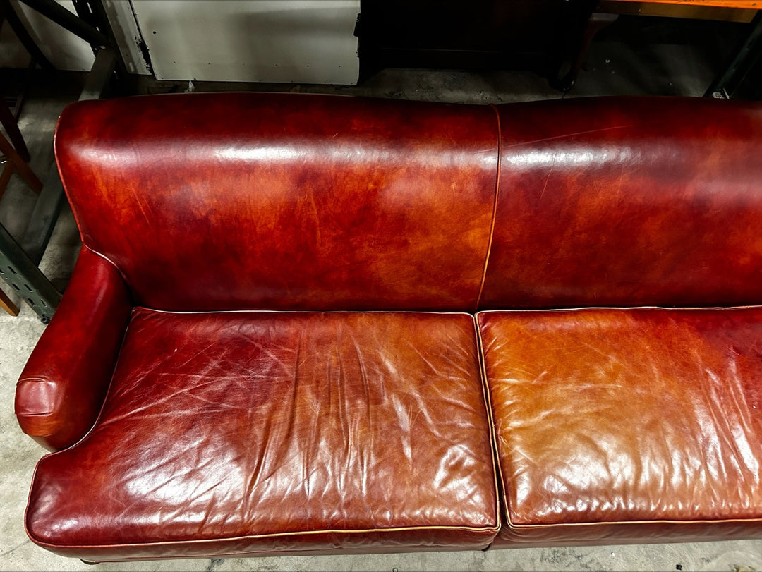 Restoration Hardware Red Leather Couch – Big Reuse